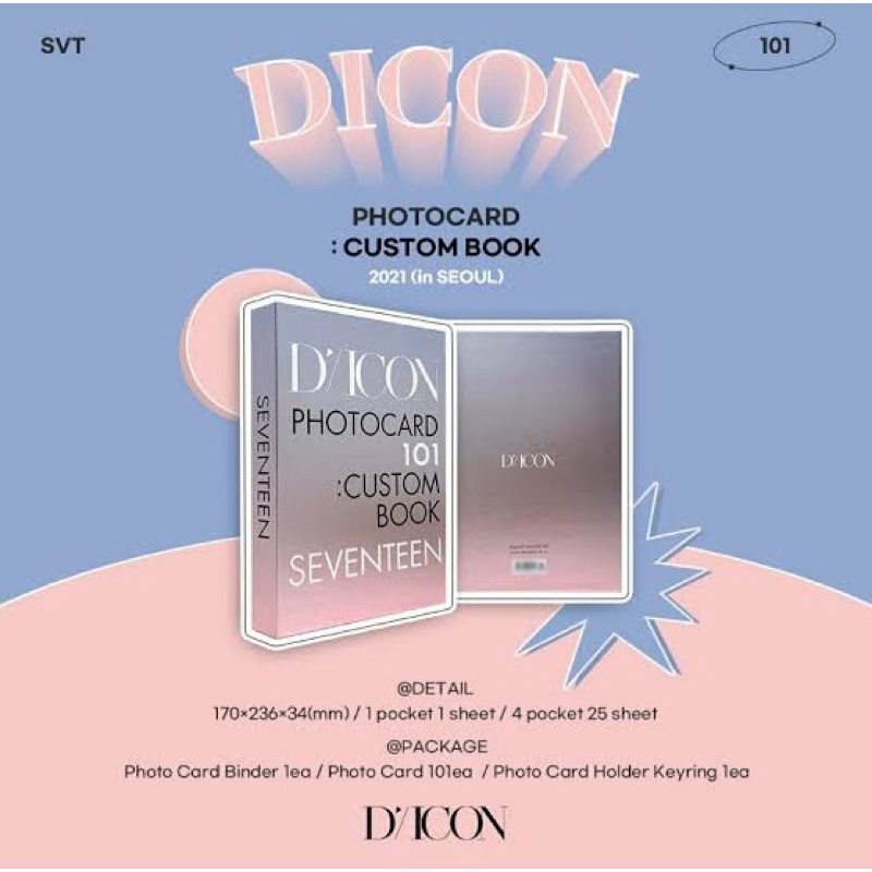 SEVENTEEN DICON PHOTOCARD 101 CUSTOM BOOK TINGI ( SVT DICON TINGI ...