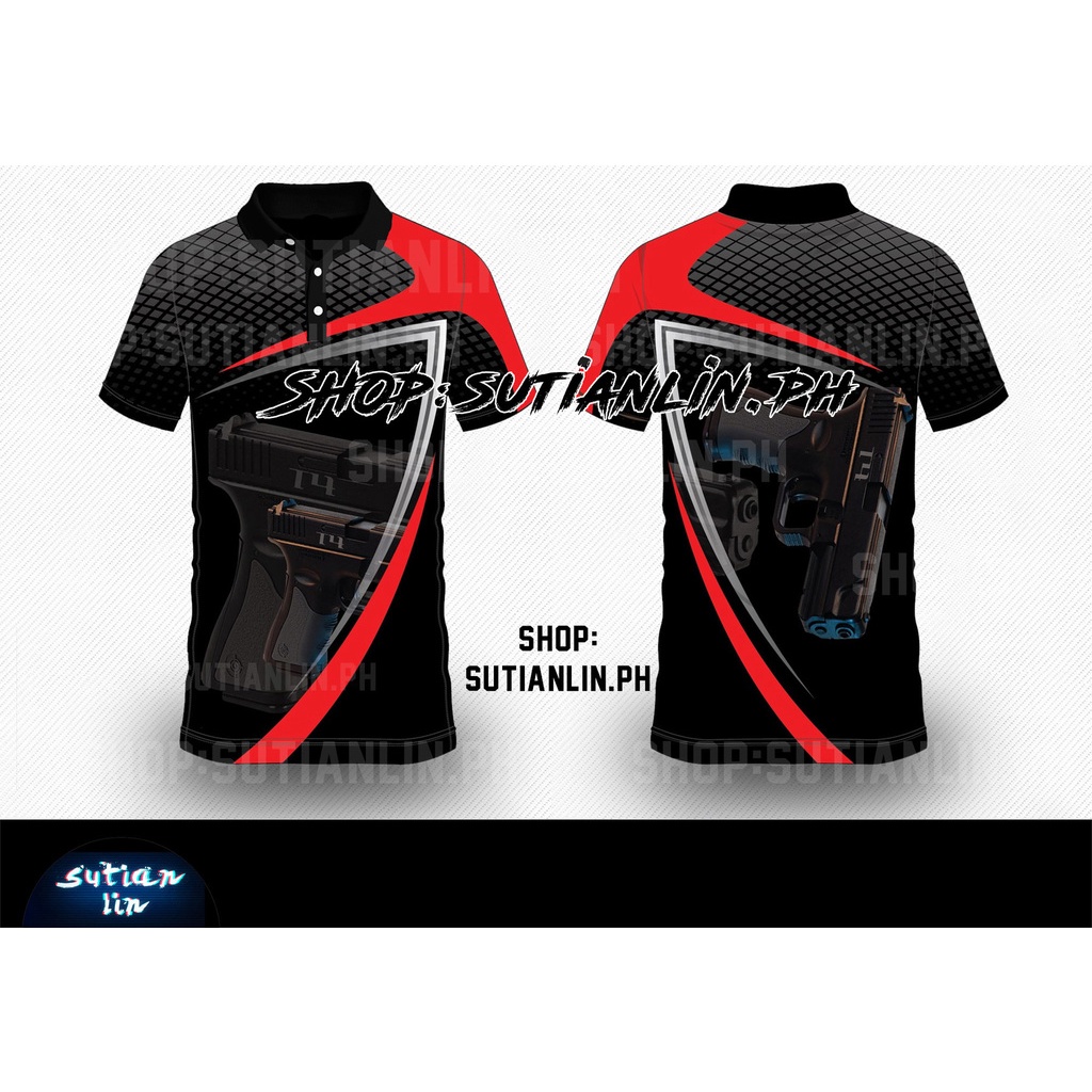 TACTICAL GLOCK GUN DESIGN POLO SHIRT- Excellent Quality Full ...