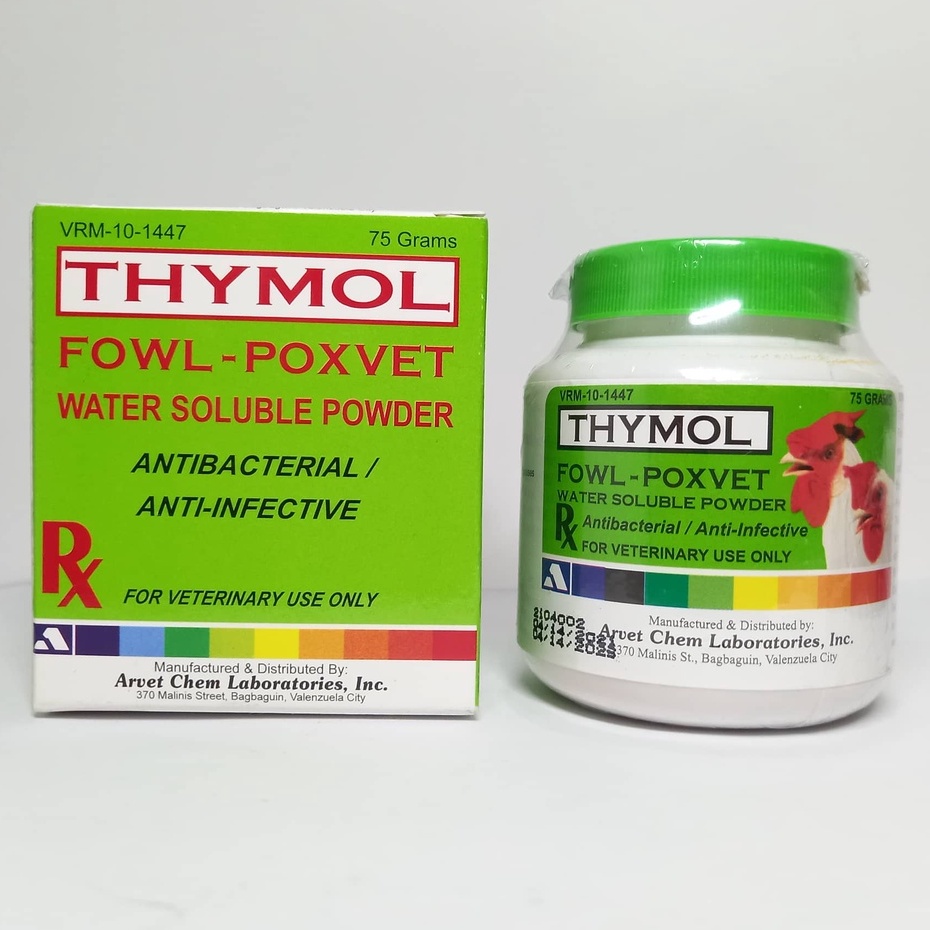 [VET SUPPORT II] 75 grams THYMOL POWDER FOR GAMEFOWL / Gamot sa ...