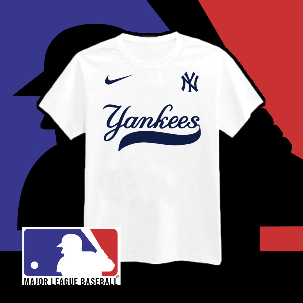 Major League Baseball Logo Shirts/Cotton Shirts/Cotton Spandex/White ...