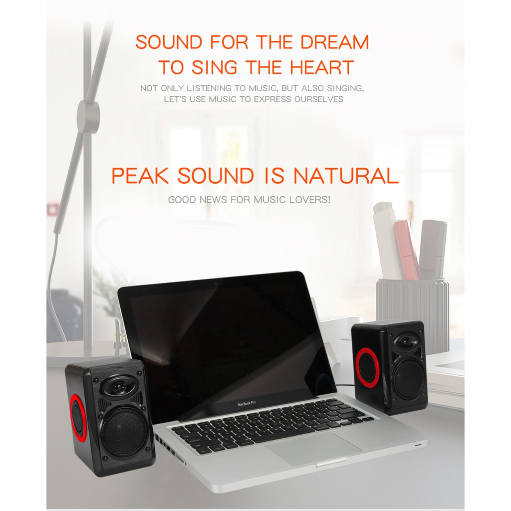 ME FT165 / HT163 2.0 USB Multimedia Laptop PC Speaker | Shopee Philippines
