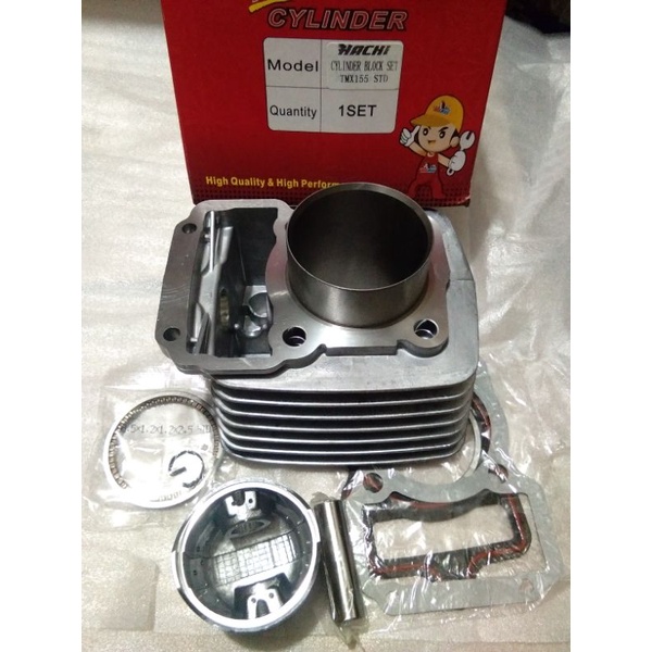 TMX155 CYLINDER BLOCK W/PISTONKIT@GASKET STD 58.5MM(HACHI) | Shopee ...