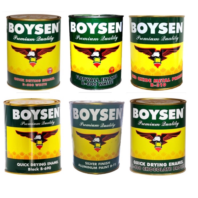 Boysen White, Black, Chocolate Brown, Flat Wall Enamel white, Red Oxide ...