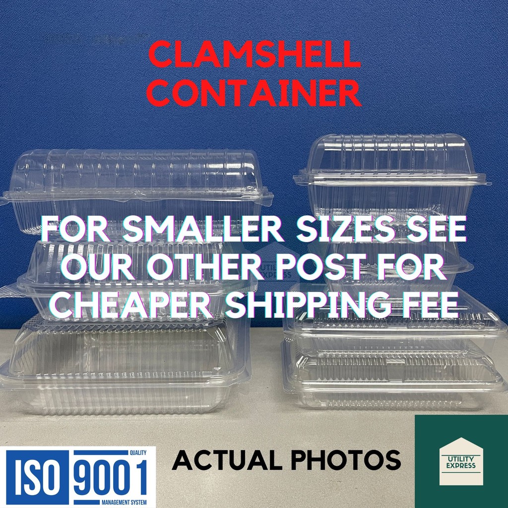 [10pcs / 20pcs] Clamshell Plastic Containers / OPS Plastic Food ...