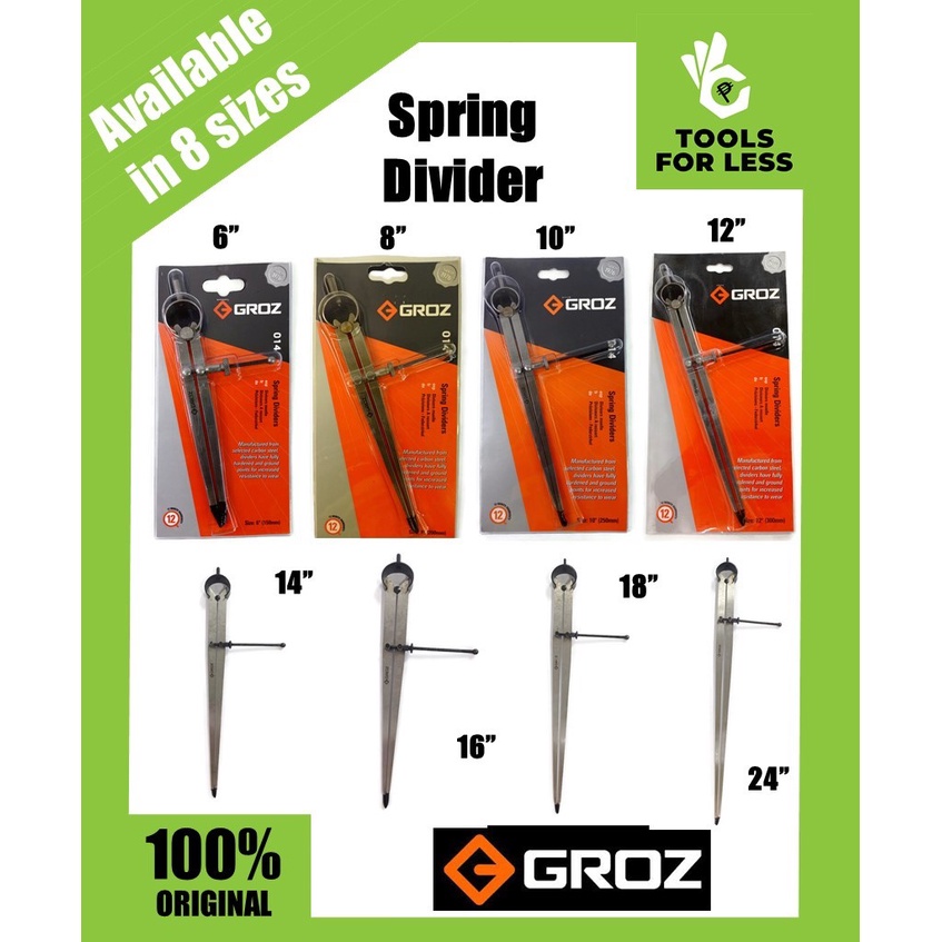 Groz Heavy Duty Spring Divider 6 to 12" | Shopee Philippines