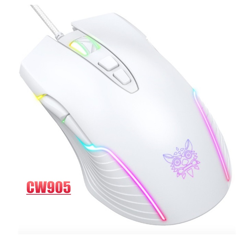 ONIKUMA CW905 Gaming Wired Mouse 6400DPI 7 Buttons 6 Color LED Light ...