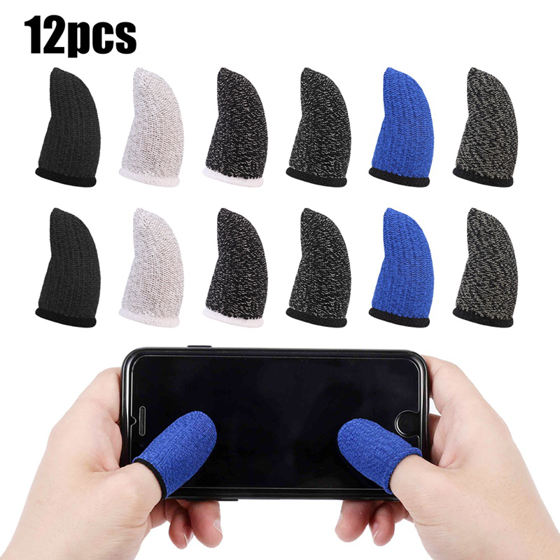 12pcs/set Finger Sleeve, Breathable PUBG Mobile Game Controller Finger ...