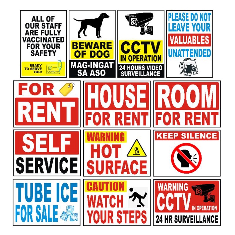 Signage for establishment wall signage yellow signage | Shopee Philippines
