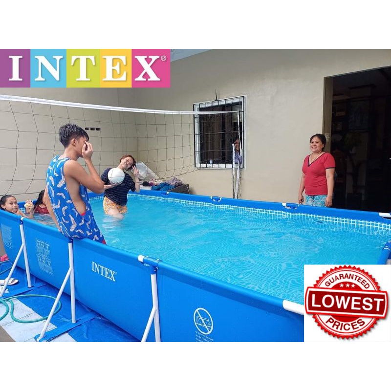INTEX 28273 RECTANGULAR FRAME POOL 4.5m x 2.2m x 84cm with FREEBIES ...