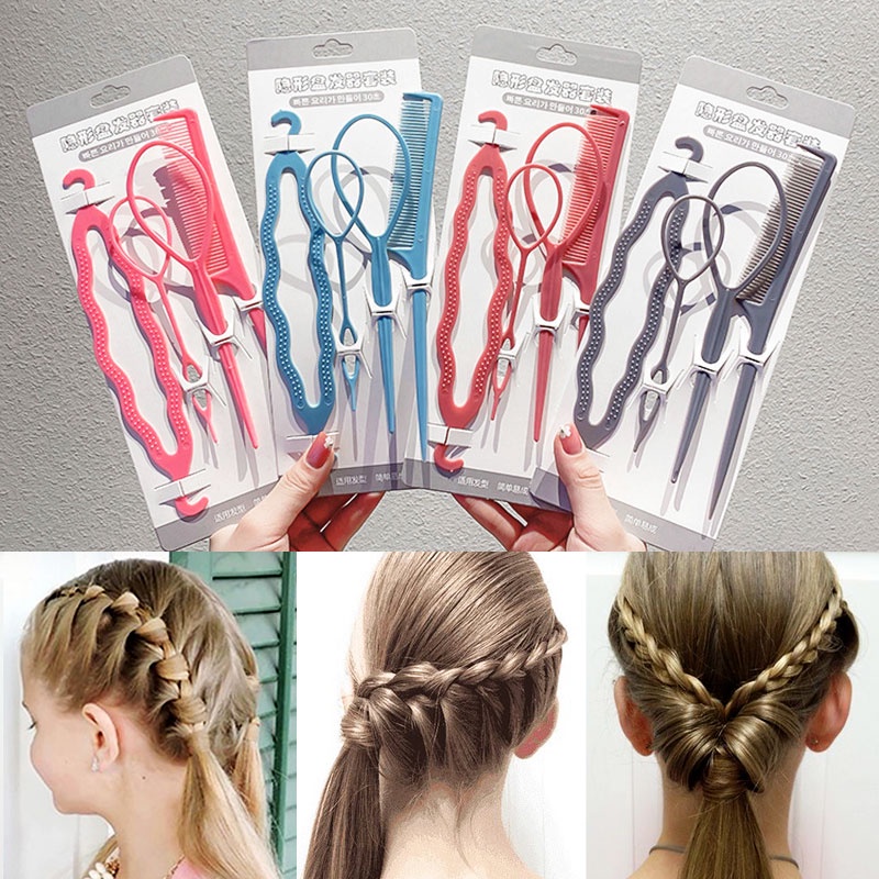 2/4PCS Children's Hair Braiding Tool Hair Styling Artifact Female ...