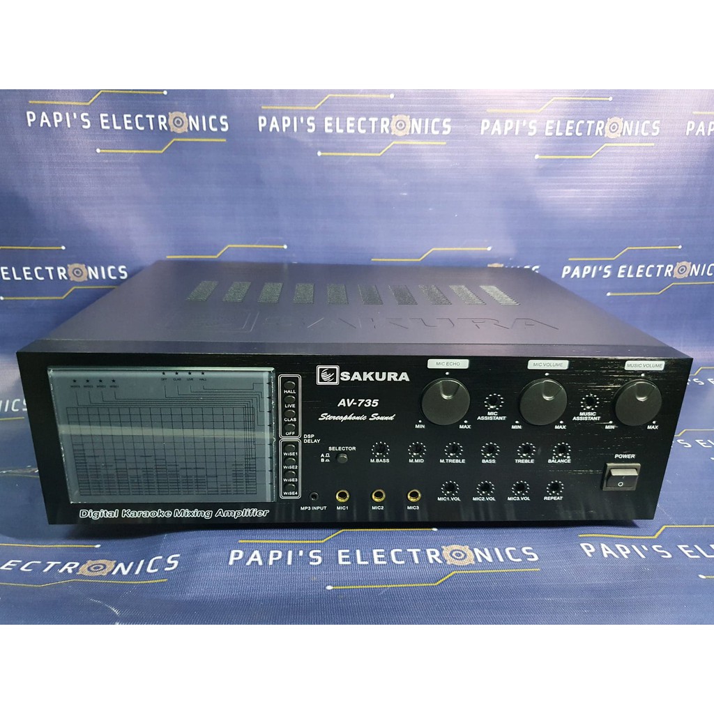 Sakura AV-735 Stereo Mixing Amplifier (ORIGINAL) | Shopee Philippines