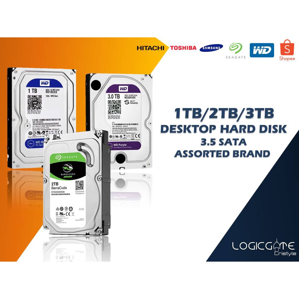 1TB/2TB/3TB/4TB Hard Disk HDD 3.5 Sata Desktop Assorted Brand | Shopee Philippines