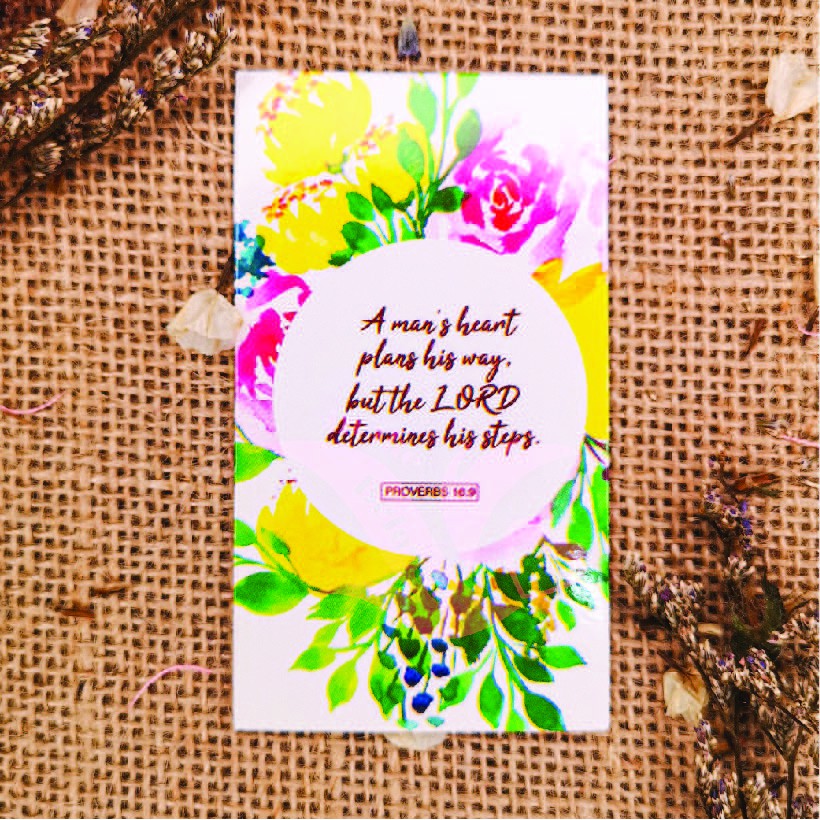 Bible Verse Card - Proverbs 16:9 | Shopee Philippines
