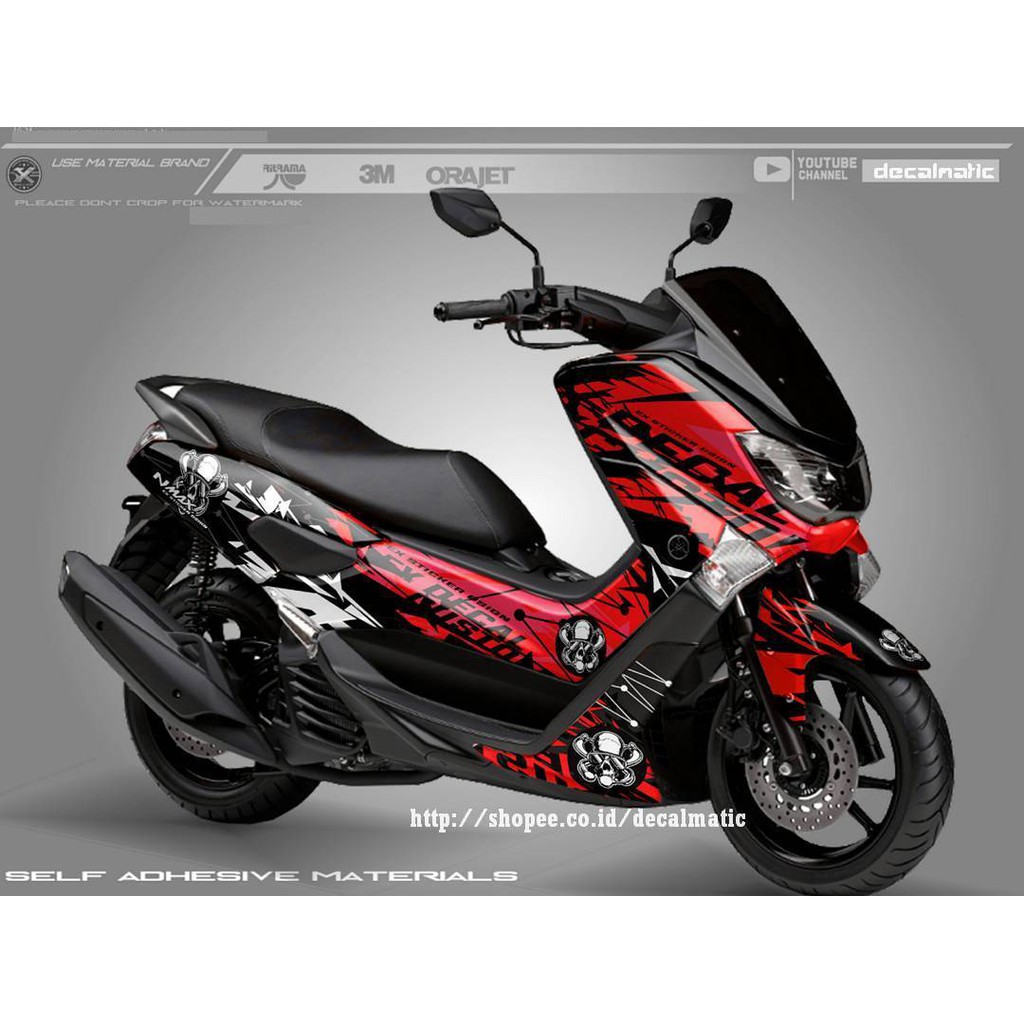 MERAH Decal NMAX Full Body Sticker Full Body OLD NMAX 2015 2016 2017 ...