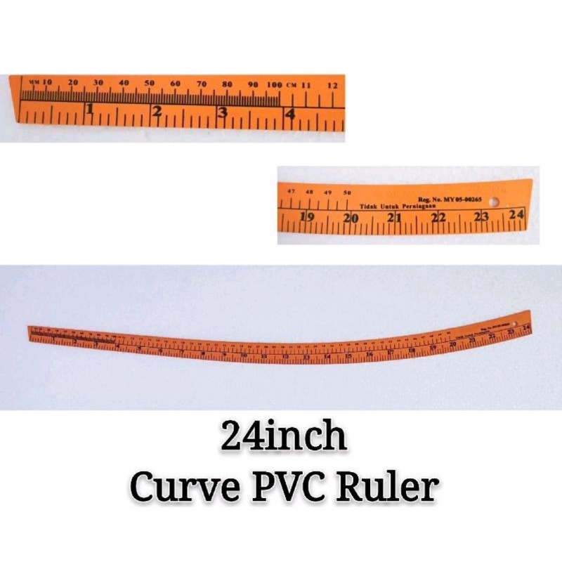 PVC Tailor Ruler/Tailoring DIY Accessories/Barang Jahitan/Pembaris ...