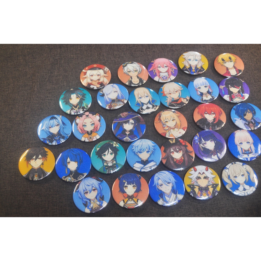 Genshin Impact 1.75" Character Pin Buttons (Glittery) | Shopee Philippines