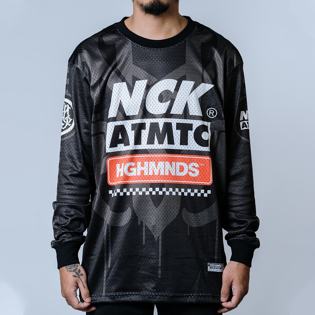 Nick Automatic X Highminds Collaboration Volume 2 "Badger HGHMNDS" Black Long Sleeve Jersey ...