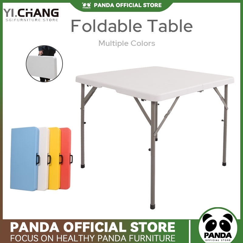 【New product】(PANDA) Foldable Table Home Square Outdoor Portable Dining ...