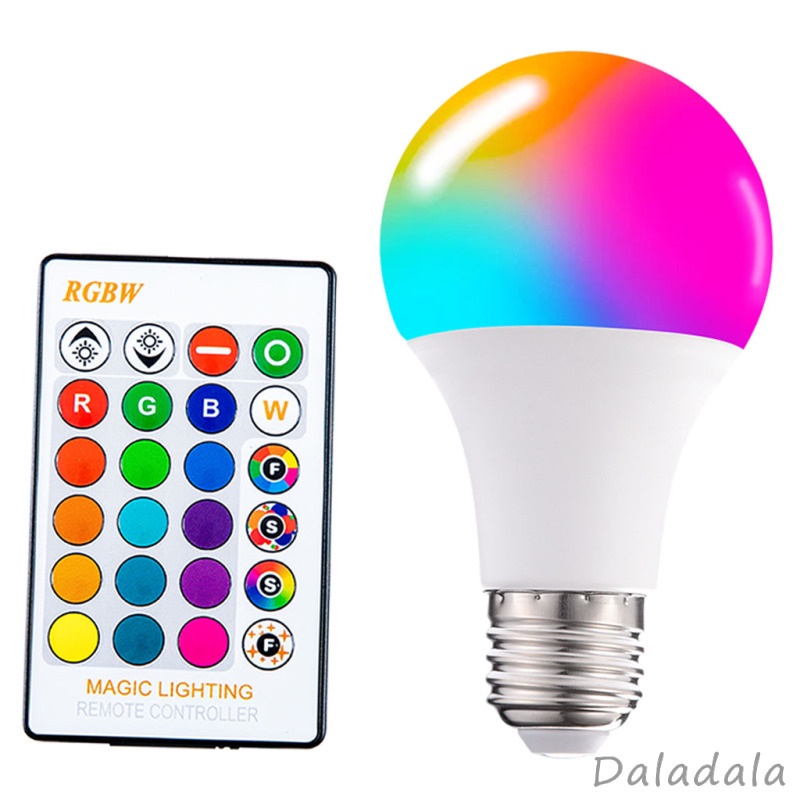 RGB LED Light Bulb E26 E27 Screw Base Color Changing 16 Color Control ...