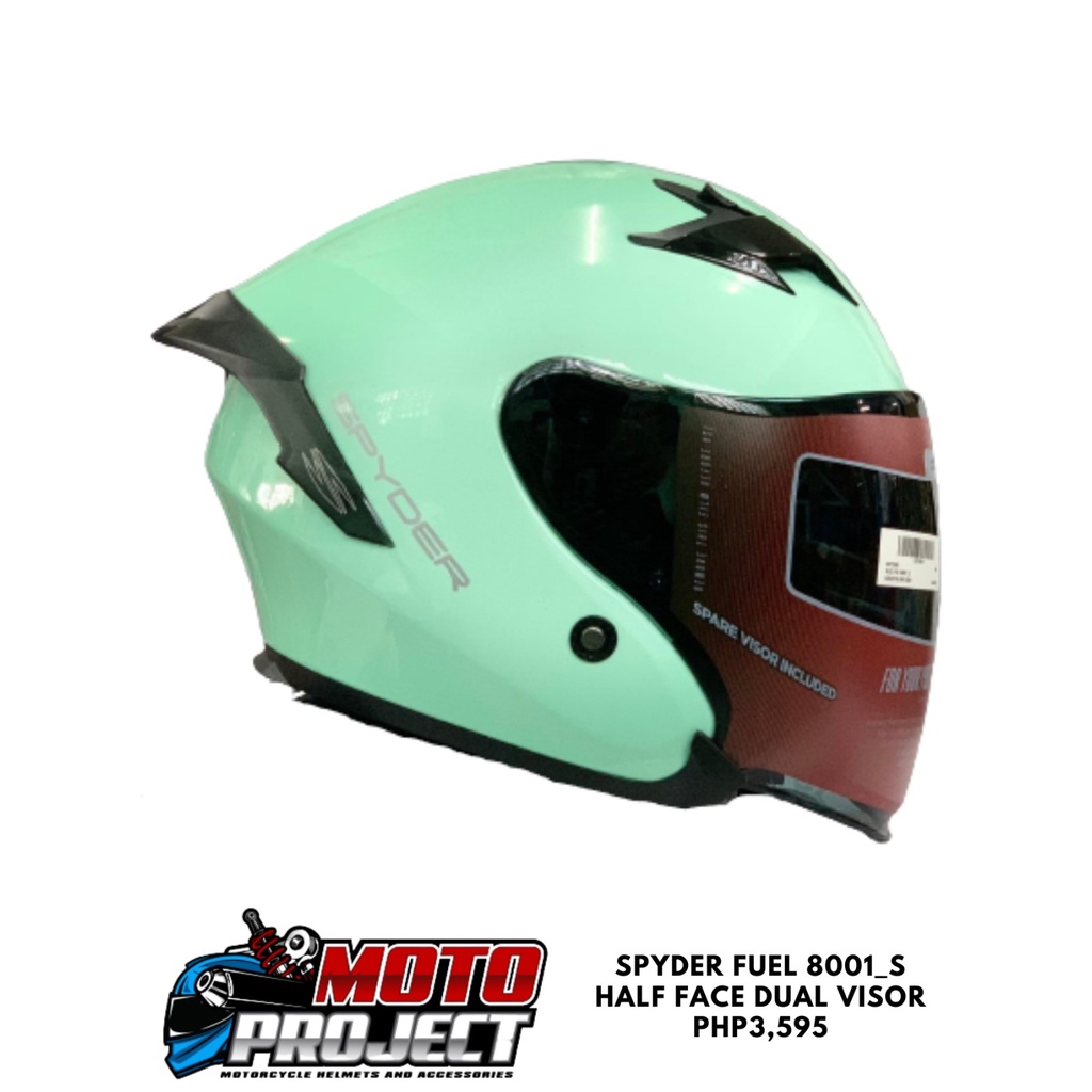 Spyder Open-face Helmet with Dual Visor FUEL PD S0 (FREE CLEAR VISOR ...