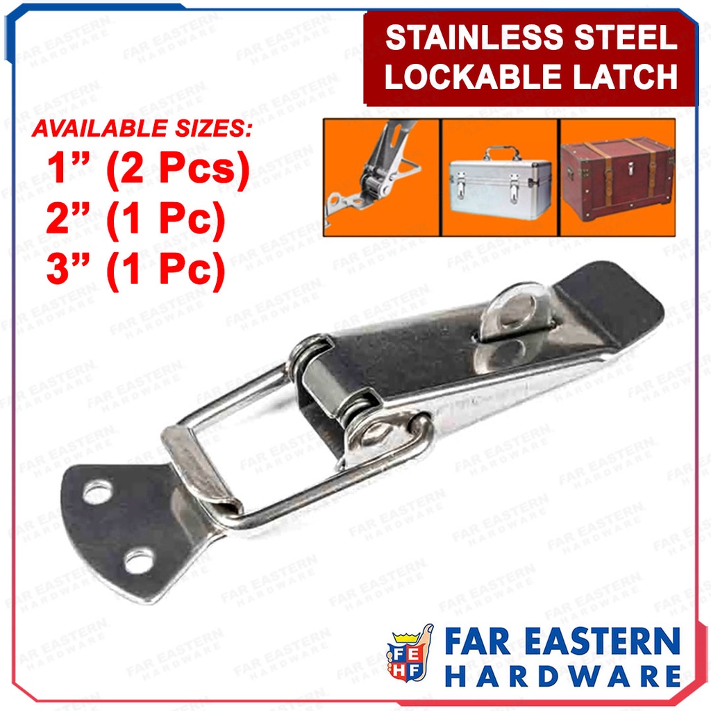 Stainless Steel Lockable Lock Latch | Latches | Shopee Philippines