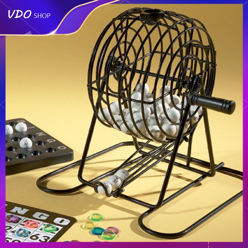 VDO Traditional Bingo Lotto Lottery Family Bingo Game Set-Cage Balls ...
