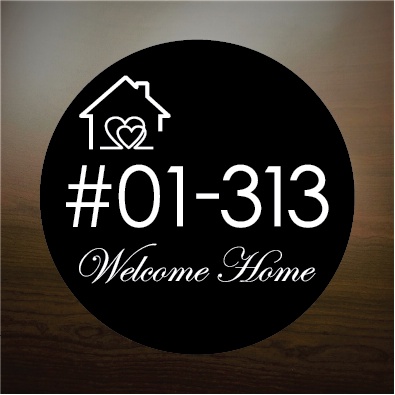 House Unit Number Plate | Circle | Round | Acrylic | Signage | HDB ...