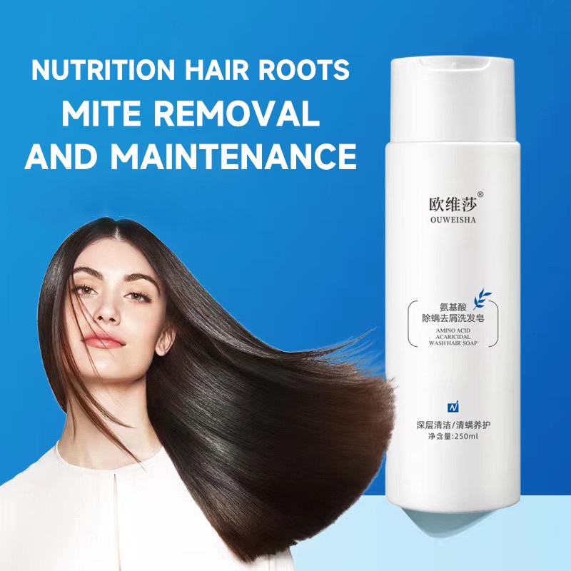 250ml Amino Acid Anti-Dandruff Shampoo Soap Acaricidal Wash Hair Soap ...