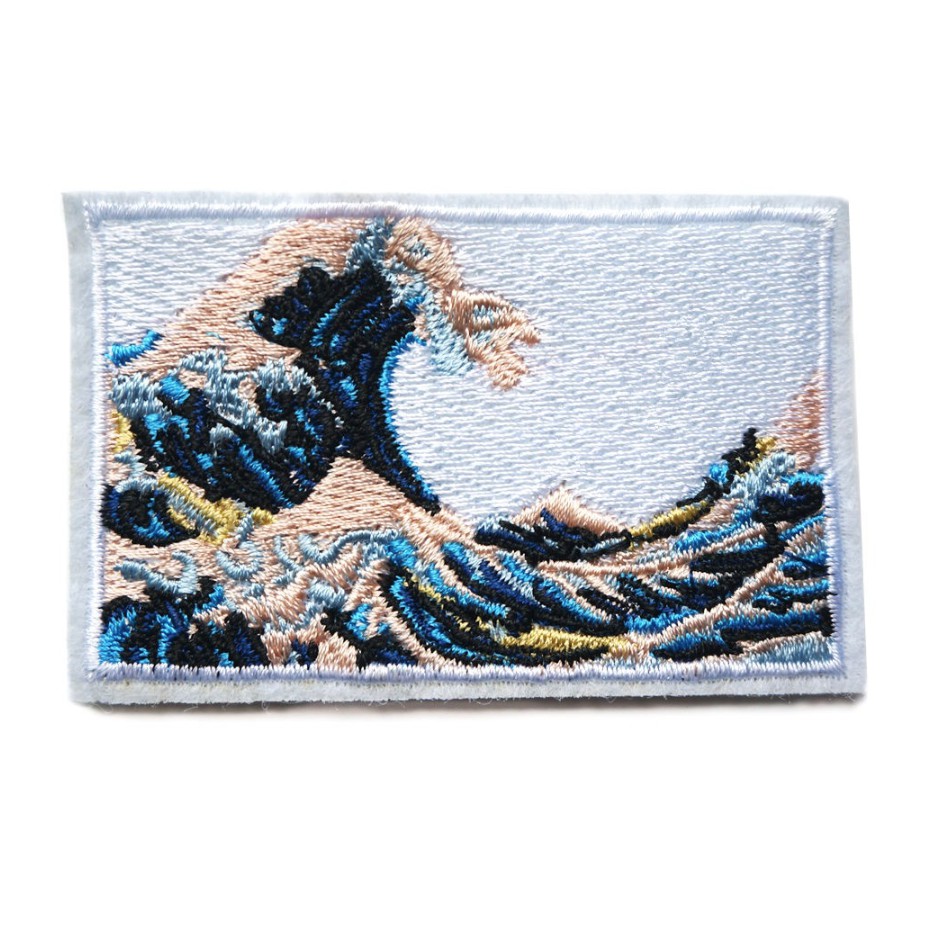 Wave Sea Ocean Travel Iron On Sew DIY Decor Embroidered Patch Badge ...