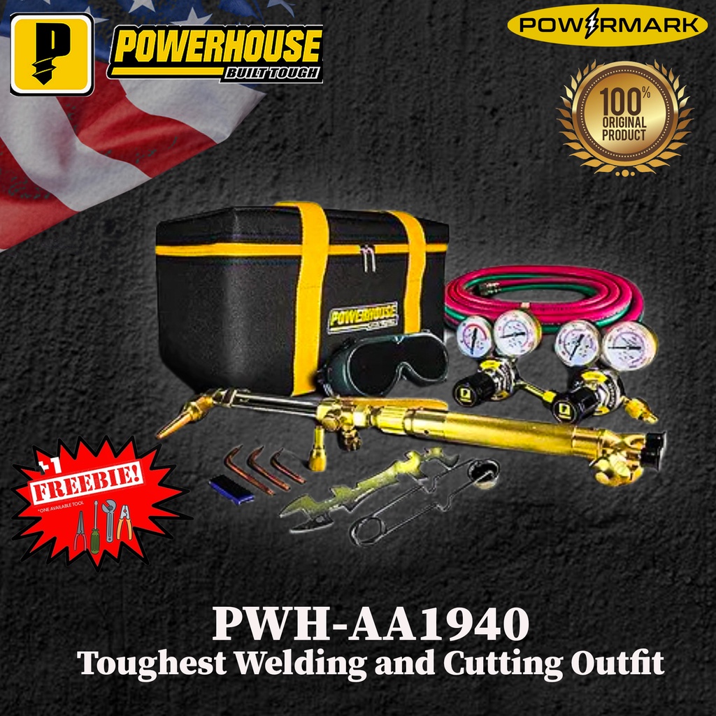 POWERHOUSE PWH-AA1940 Toughest Welding and Cutting Outfit + FREEBIE ...
