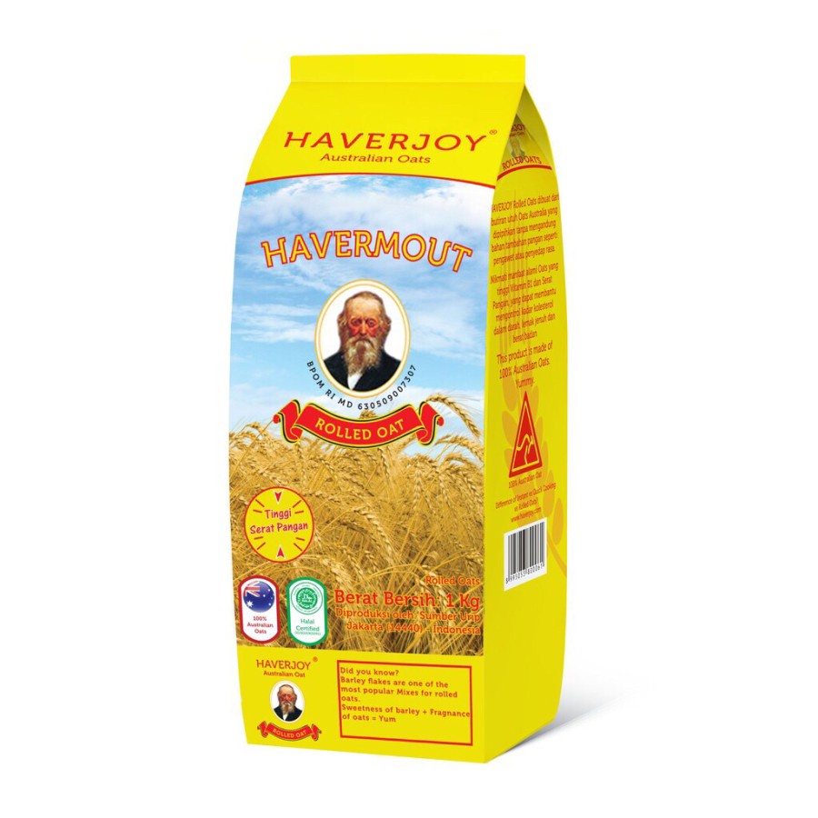 Haverjoy Rolled Oats Oatmeal 1 Kg - Australian Oats 1Kg | Shopee ...