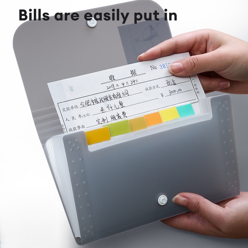 Deli A6 File Folder Portable Bill Document Organizer Expanding File 12 ...