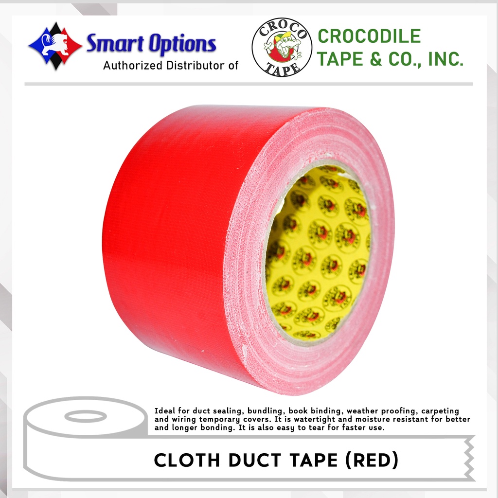 CROCO CLOTH DUCT TAPE 2" (RED) | Shopee Philippines