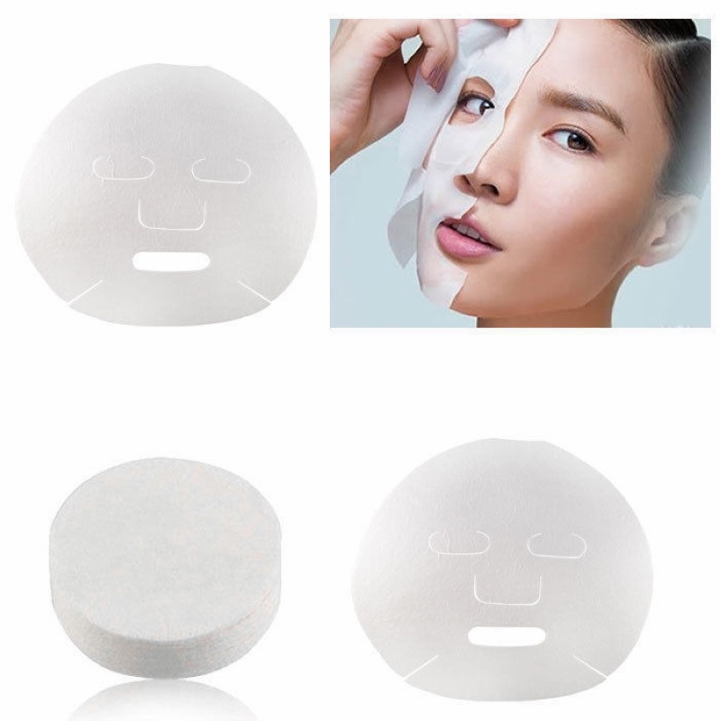 100pcs Uncompressed Cotton Face Facial Dry Mask Paper Sheet DIY Skin ...