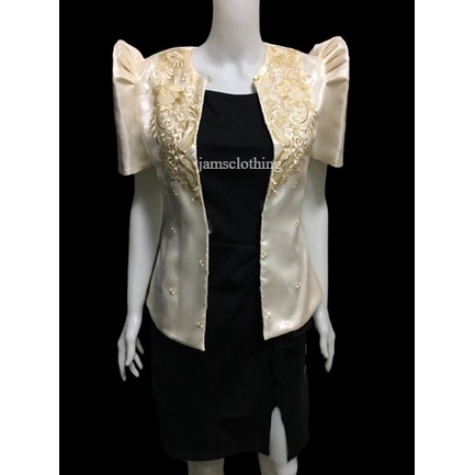 Modern Filipiniana Bolero Long | Shopee Philippines