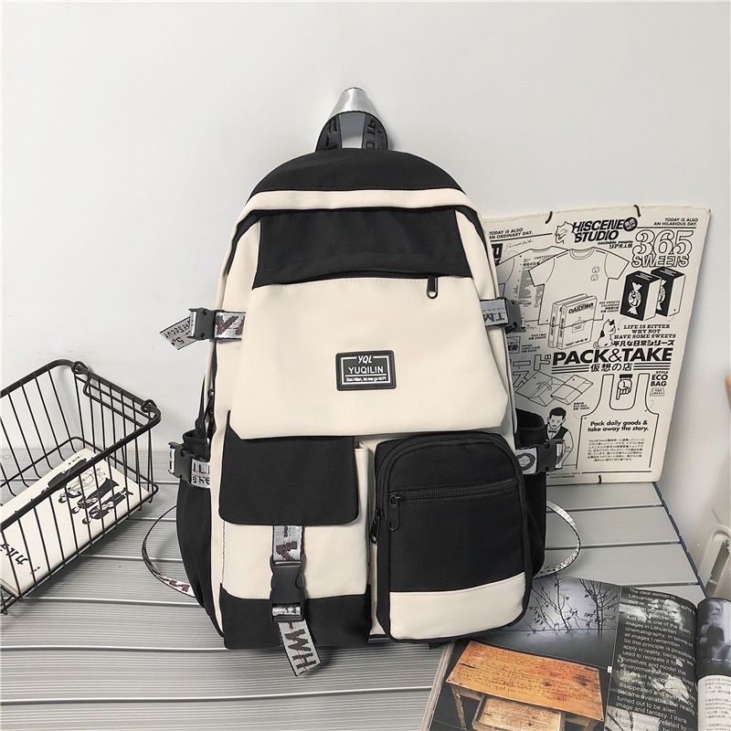 Korean backpack version high school student backpack large capacity ...