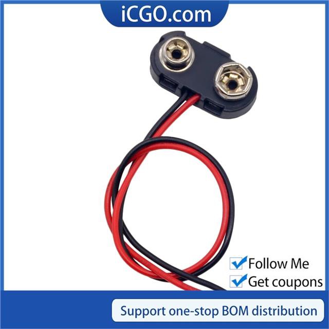 10Pcs T type 9V Battery Snap Connector clip Lead Wires holder Line ...