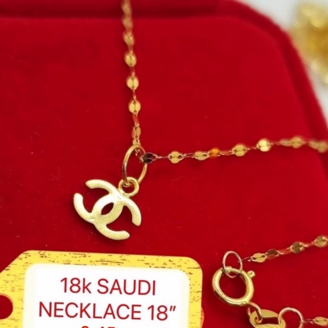 PAWNABLE 18k SD GOLD DANCING CHAIN W/PENDANT Sold Per Piece | Shopee ...