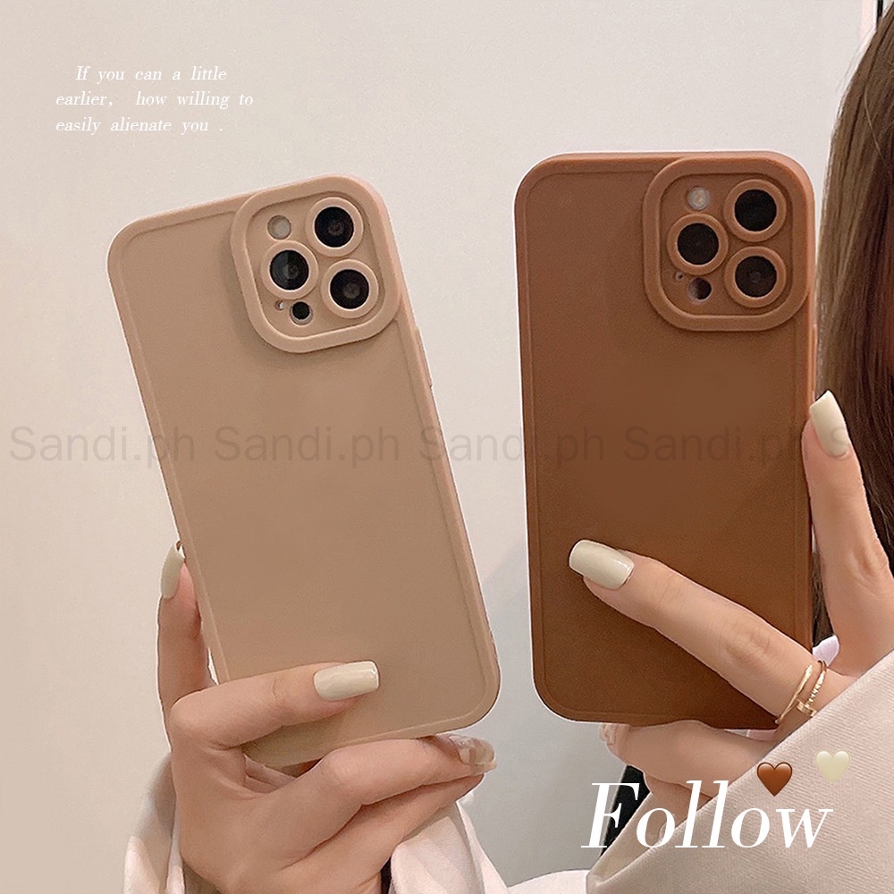 Simply Brown Plain Full Phone Case For IPhone 14 13 13pro 13mini 12 11 ...