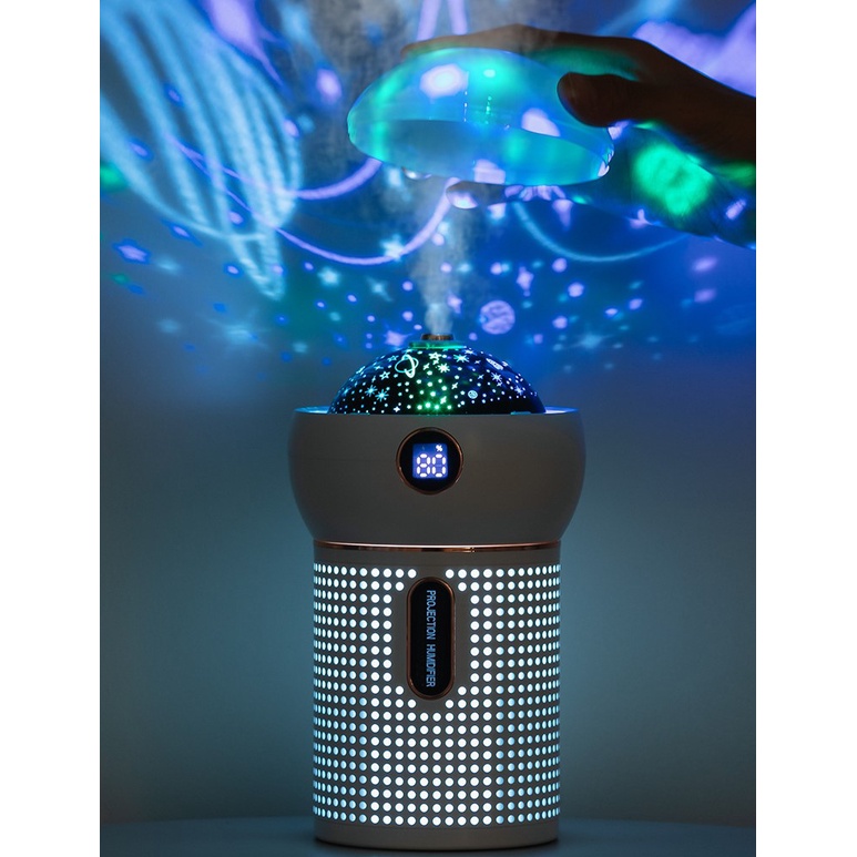 Starry Sky Lamp Projection Humidifier Atmosphere Projection Night Light ...
