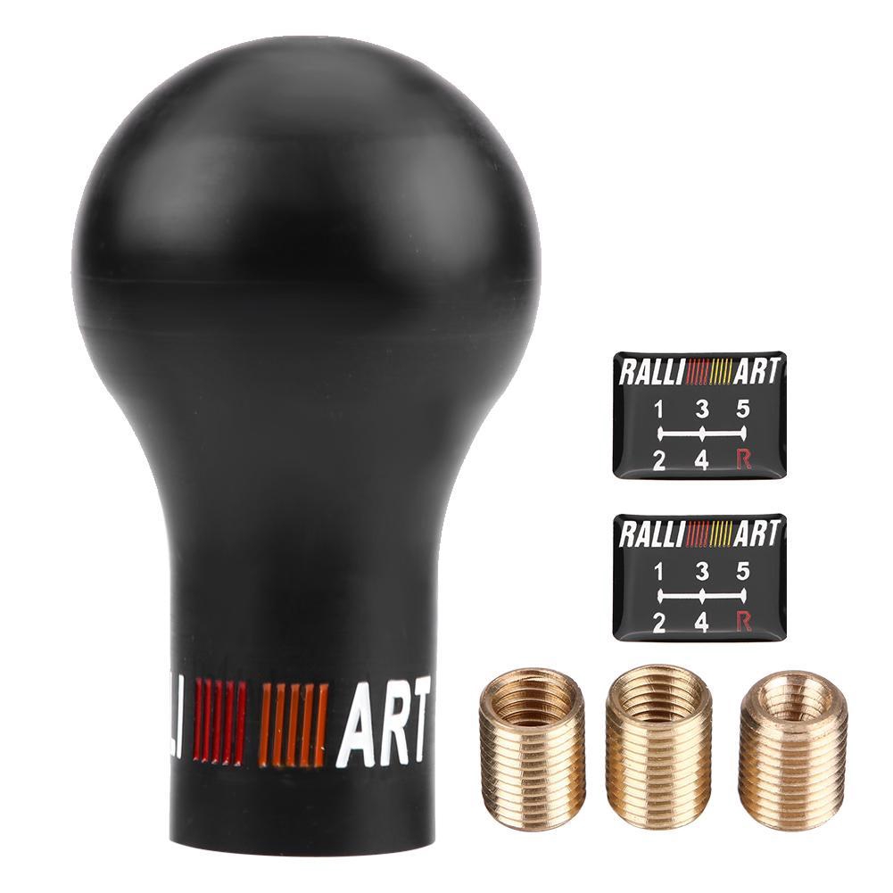 RALLIART Universal 5/6 Speed Auto Gear Shift Knob Black/White Car ...