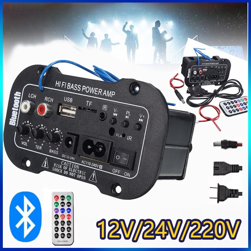 5 Inch 220V Stereo Digital Mini Amplifier HiFi Bass Power Bluetooth ...