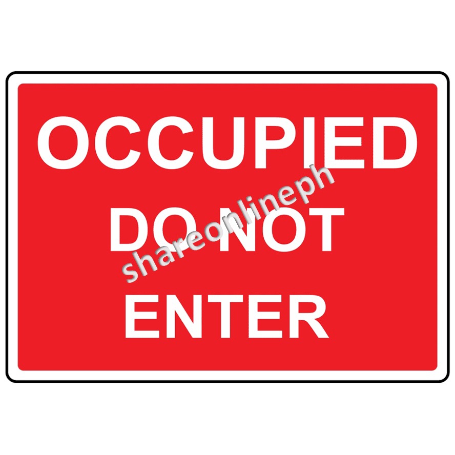 Occupied Do Not Enter Signage Sign Boards | Shopee Philippines