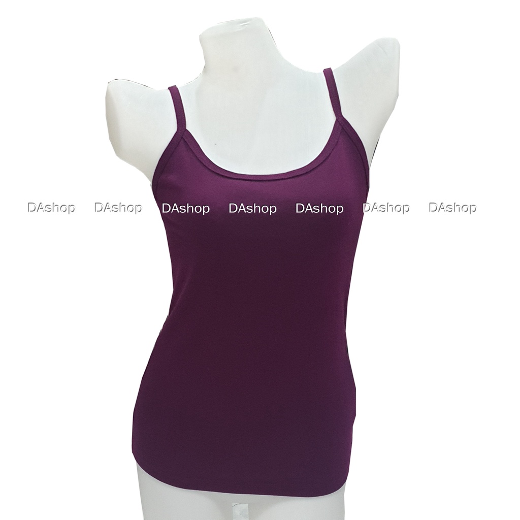 DAshop Plain Sando Spaghetti Cotton Spandex 1pc Freesize fits small up to large tank camisole ...