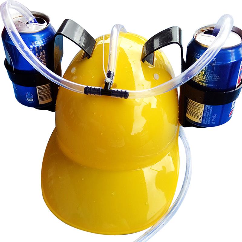 Helmet with canned bracket black EUREKA, beer helmet, souvenir helmet ...