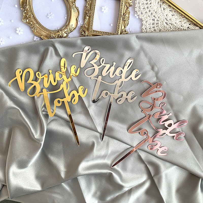 New Bride To Be Acrylic Cake Topper Wedding Gold Acrylic Cake Topper ...