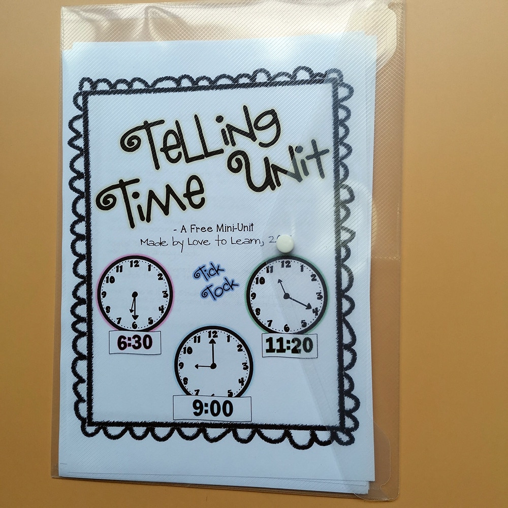 19PCS/Set Telling Time Unit Learn English Word Training Book | Shopee ...