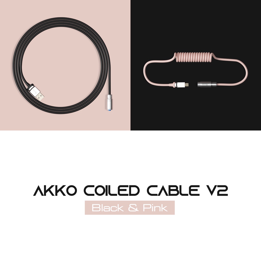 Akko Retractable Coiled Avaitor Cable, USB Type-C Extension Cord ...