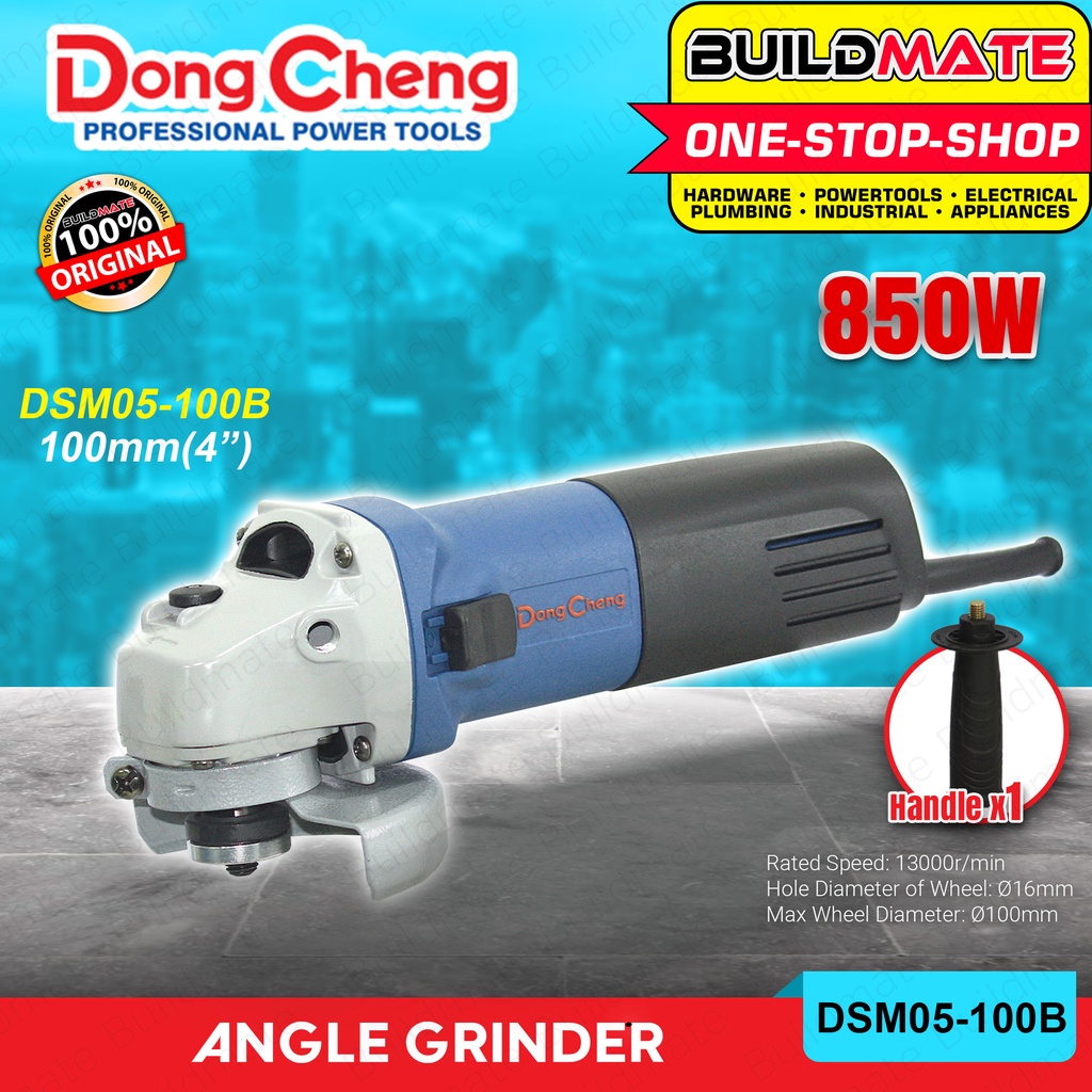 DONG CHENG Angle Grinder 850W DSM05-100B •BUILDMATE• | Shopee Philippines