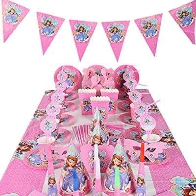 Sofia The First Pink Theme Happy Birthday Party Supplies Decorations ...
